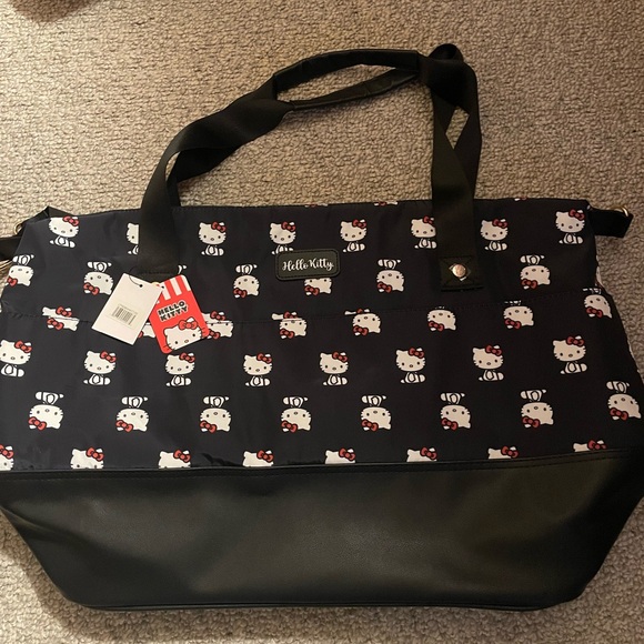 Hello Kitty | Bags | Large Hello Kitty Black Tote Bag | Poshmark